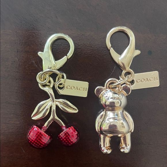 Coach | Accessories | Coach Gold And Red Charm Set | Poshmark